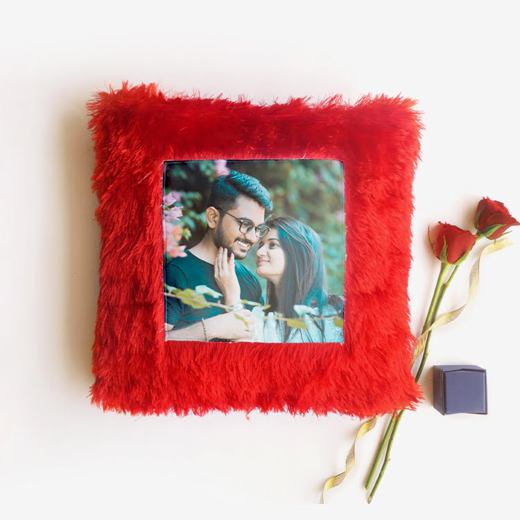 Personalized Fur Photo Cushions Online - Colorful Picture Cushion | Zoomin