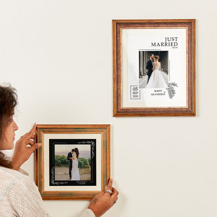 Metallic brush framed print | customized framed prints | Zoomin