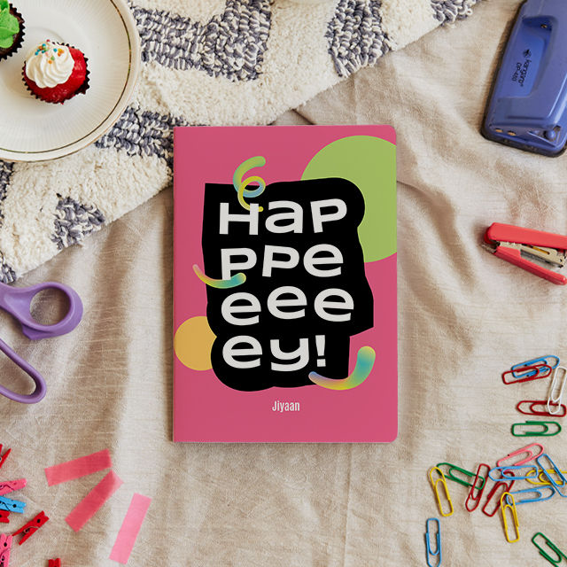Happy! Personalised A5 Notebook | Zoomin