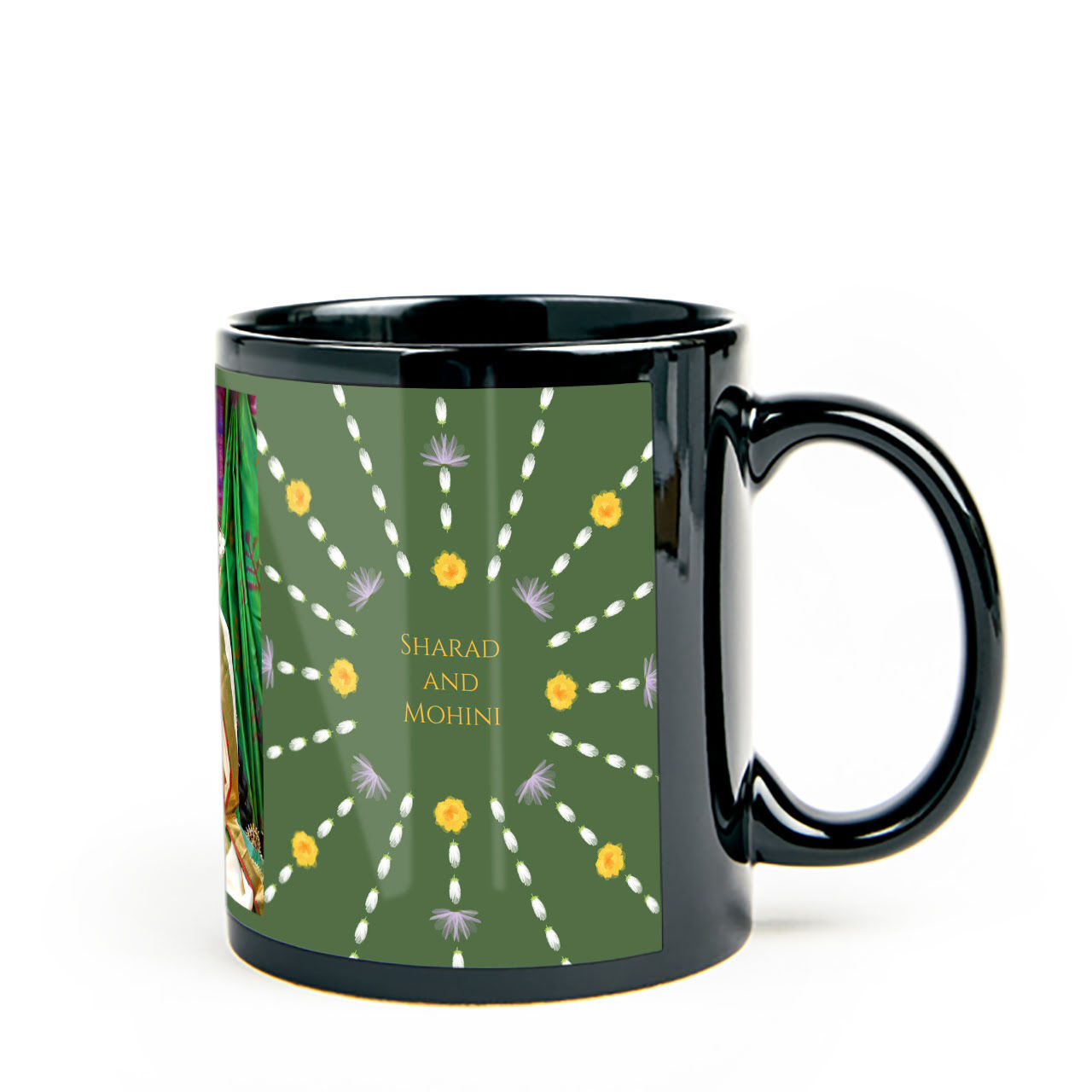 Personalized Black Coffee Mug with Photo and Name Print | Zoomin