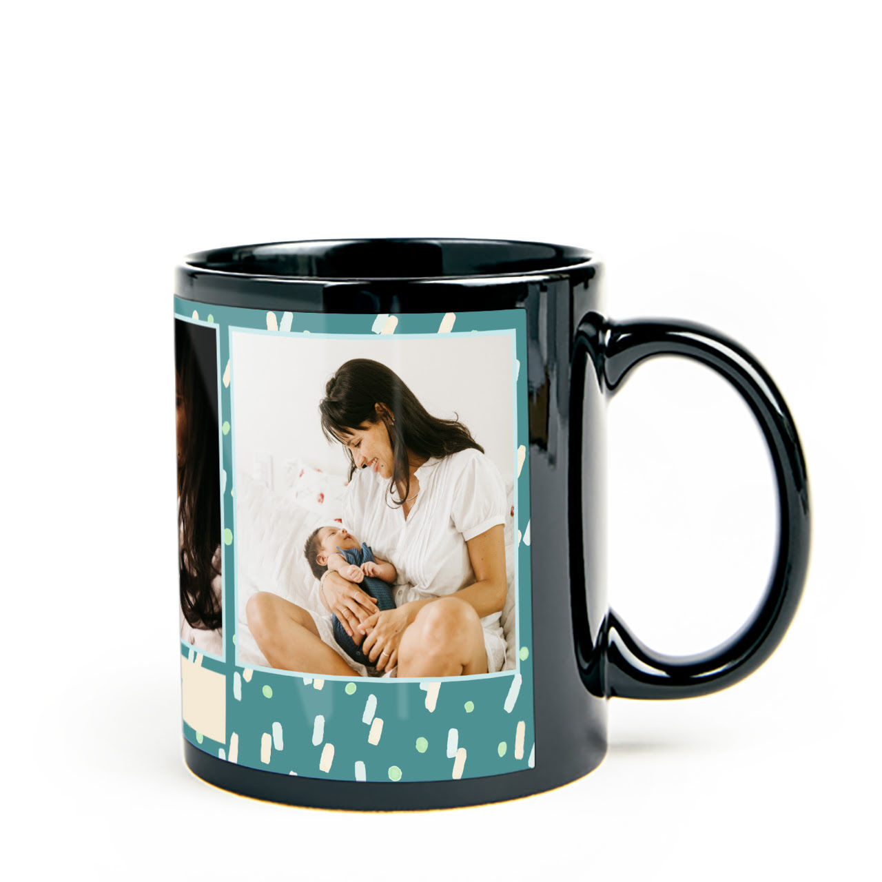 Personalized Black Coffee Mug with Photo and Name Print | Zoomin