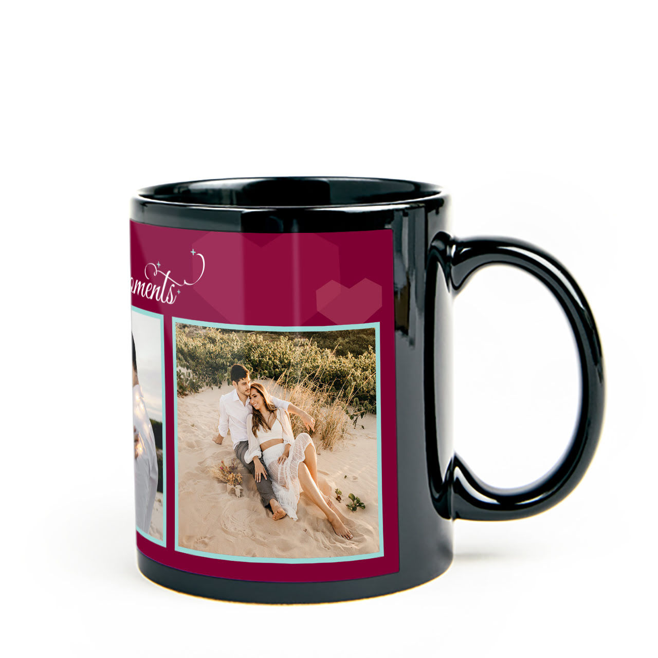 Personalized Black Coffee Mug with Photo and Name Print | Zoomin