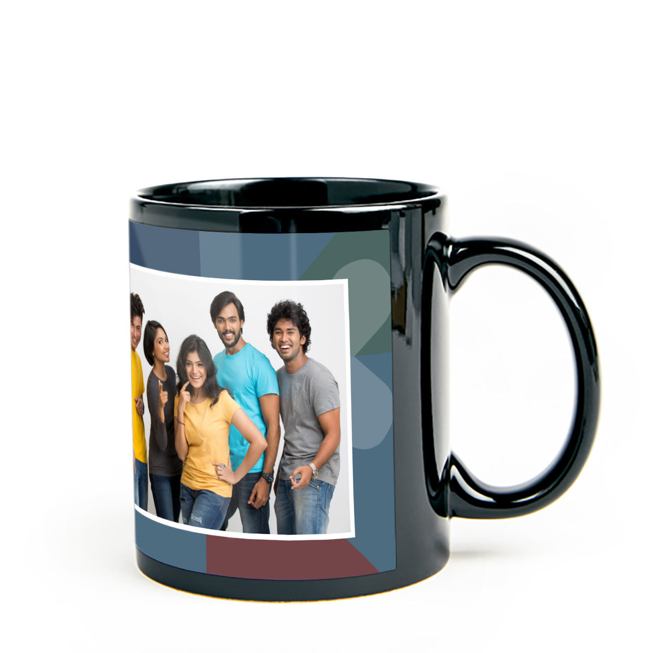 Personalized Black Coffee Mug with Photo and Name Print | Zoomin