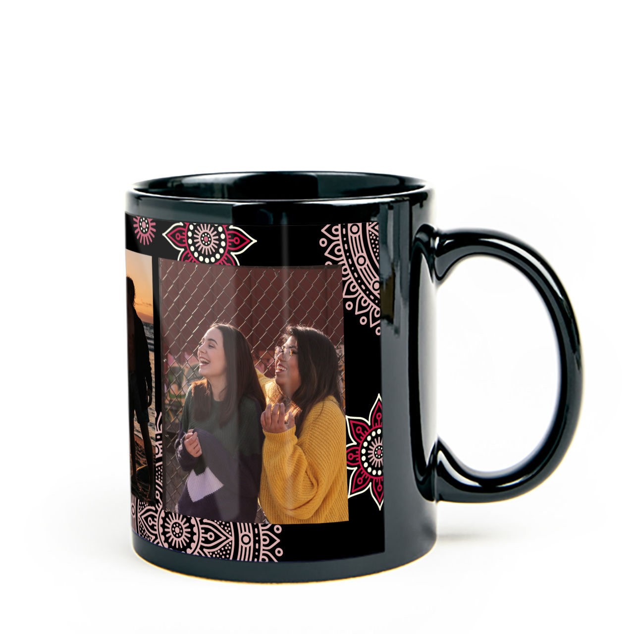 Personalized Black Coffee Mug with Photo and Name Print | Zoomin