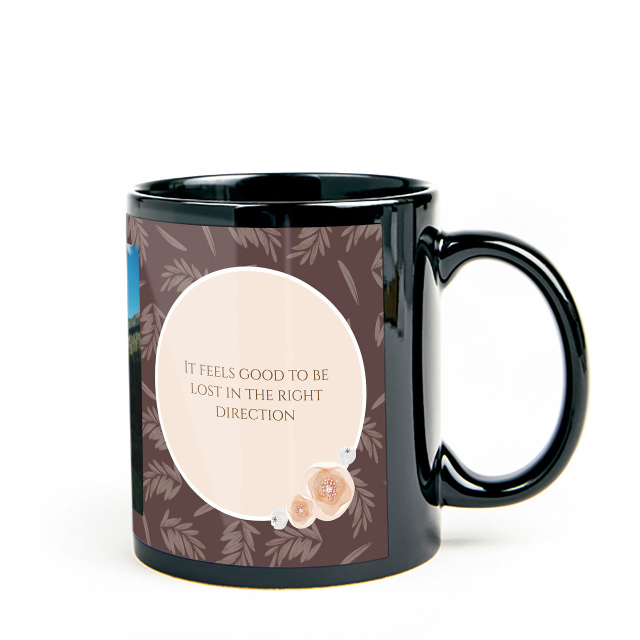 Personalized Black Coffee Mug with Photo and Name Print | Zoomin