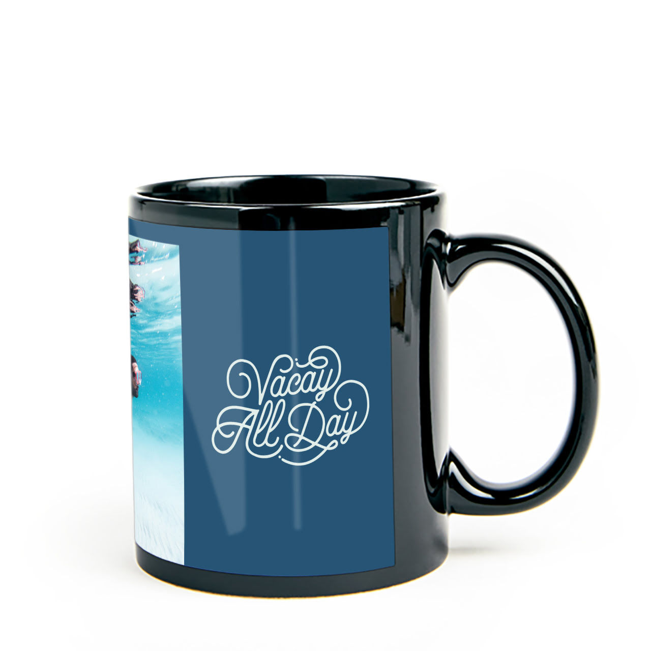 Personalized Black Coffee Mug with Photo and Name Print | Zoomin