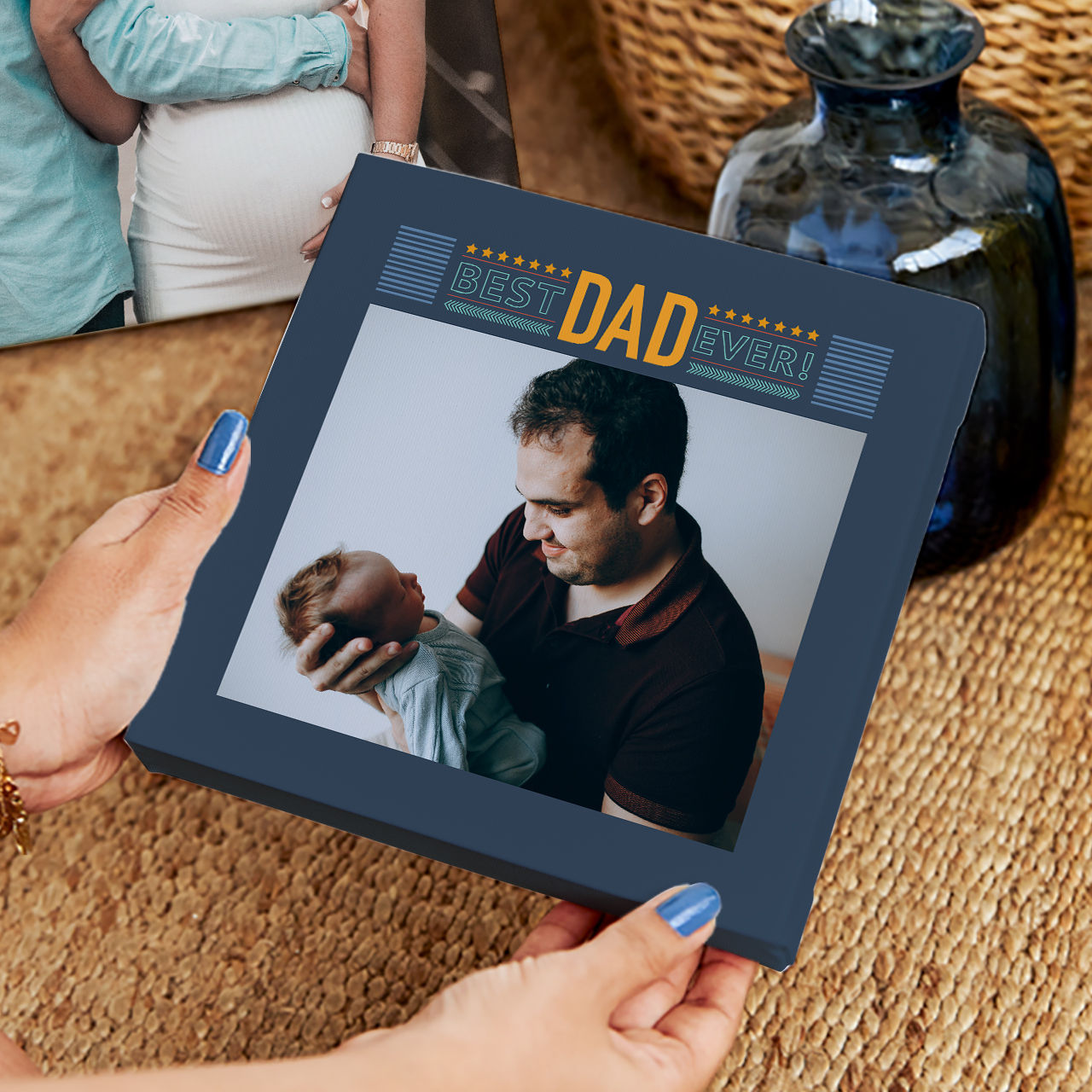 Best Dad Ever Canvas Photo Prints | Zoomin