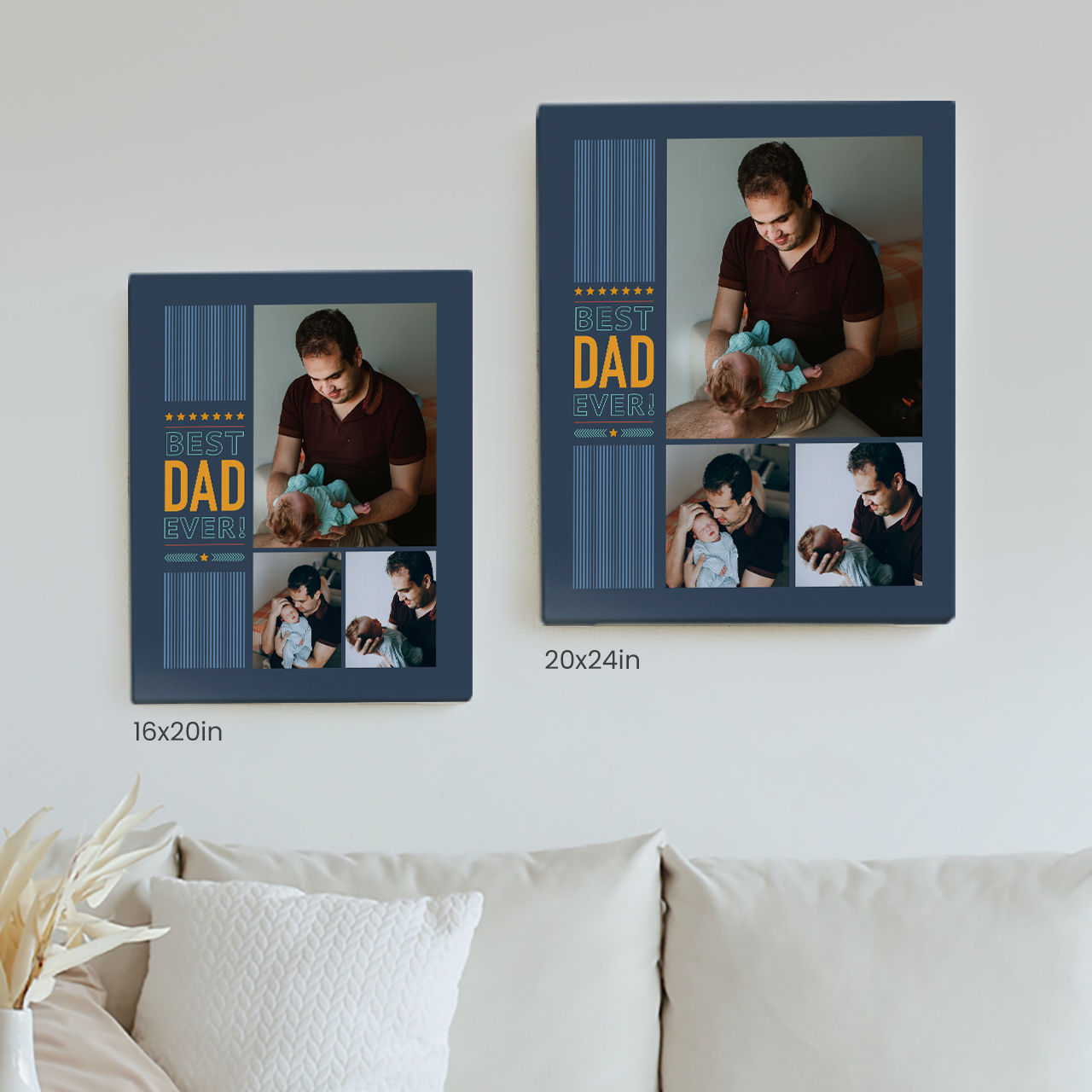 Best Dad Ever Canvas Photo Prints | Zoomin