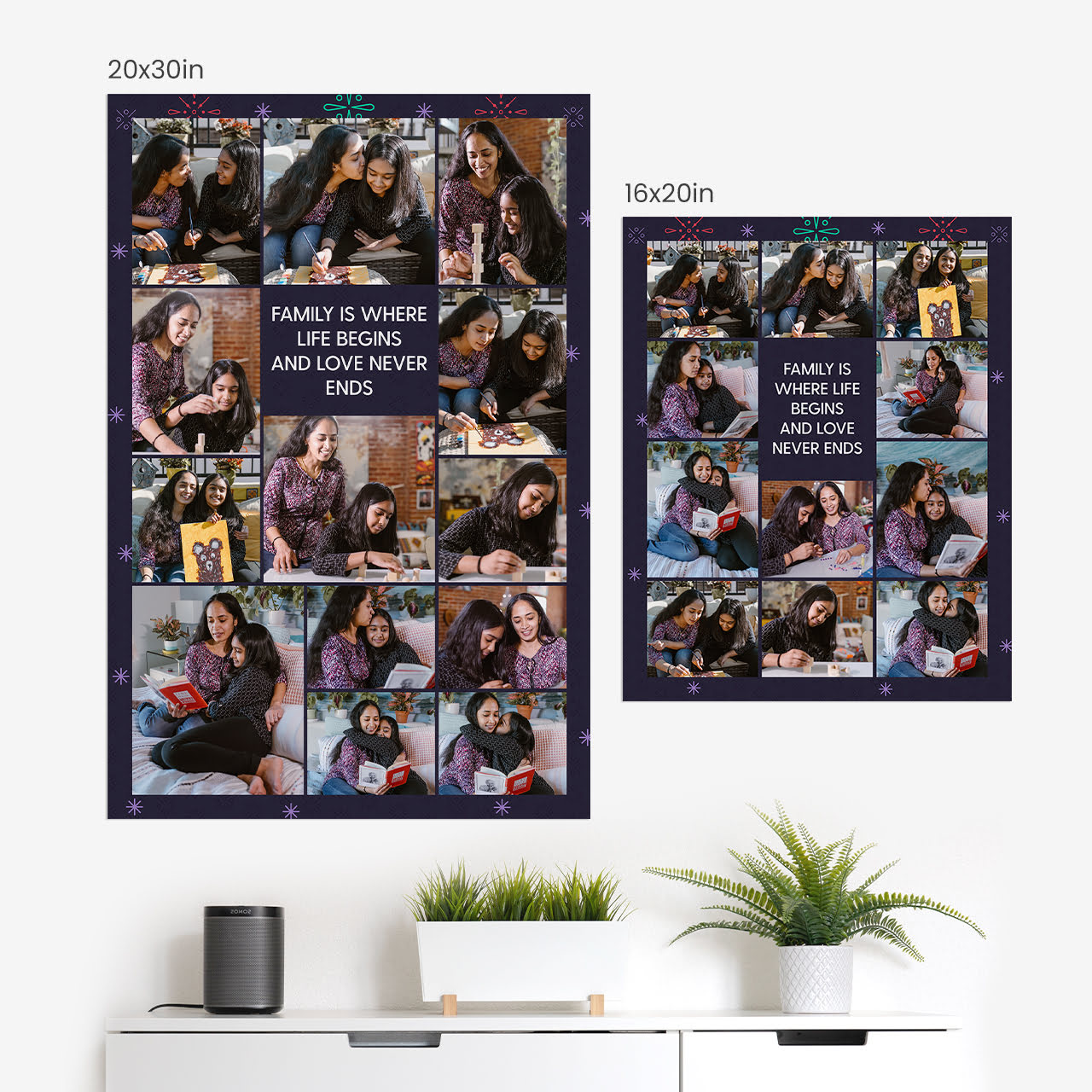 Colours Burst Collage Poster | Zoomin