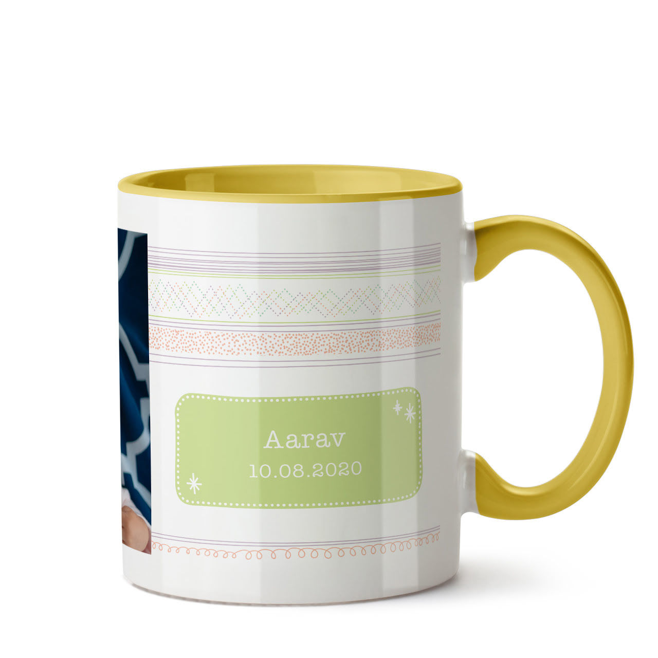 Personalized Inside Color Mugs - Inner Color Photo Mug
