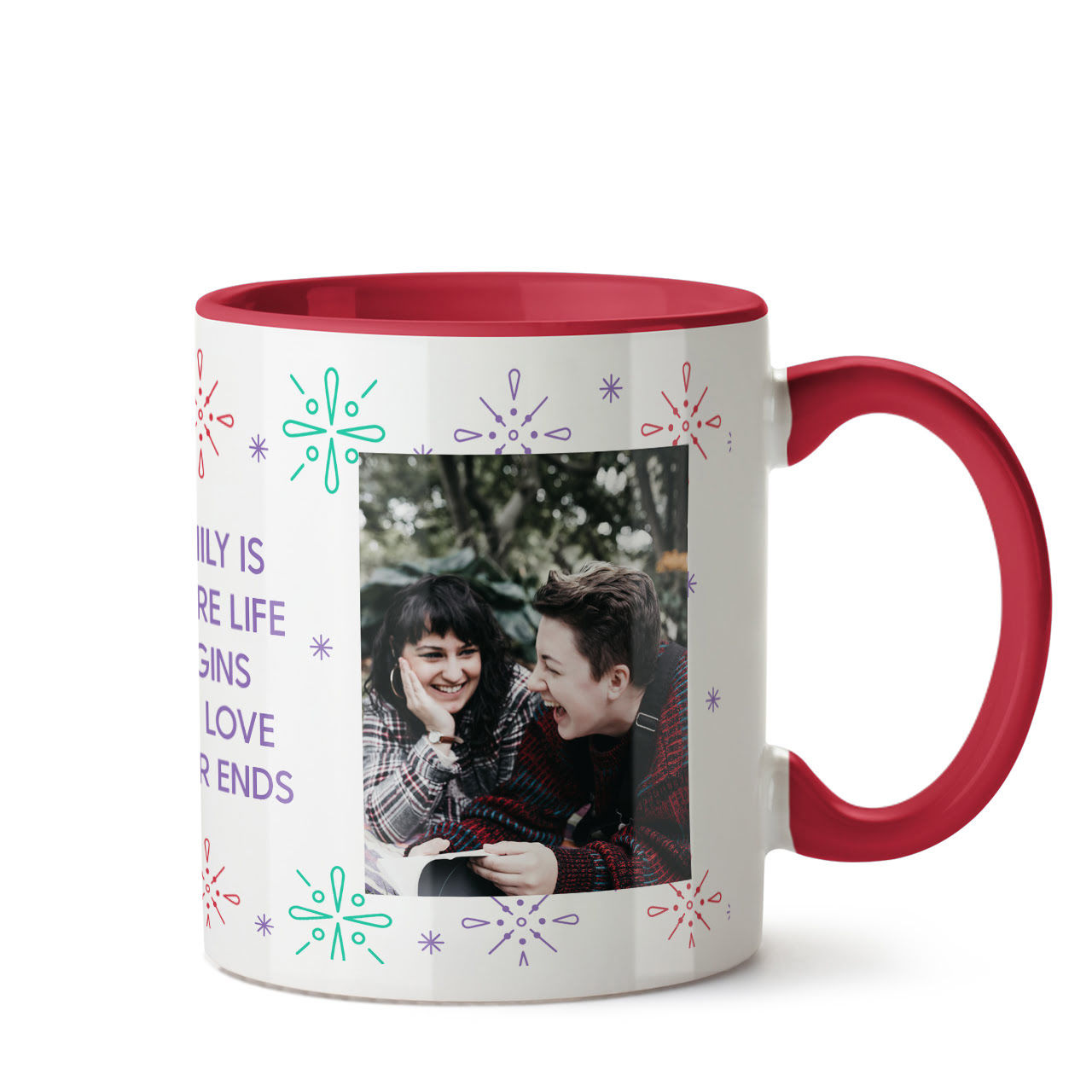 Personalized Inside Color Mugs - Inner Color Photo Mug
