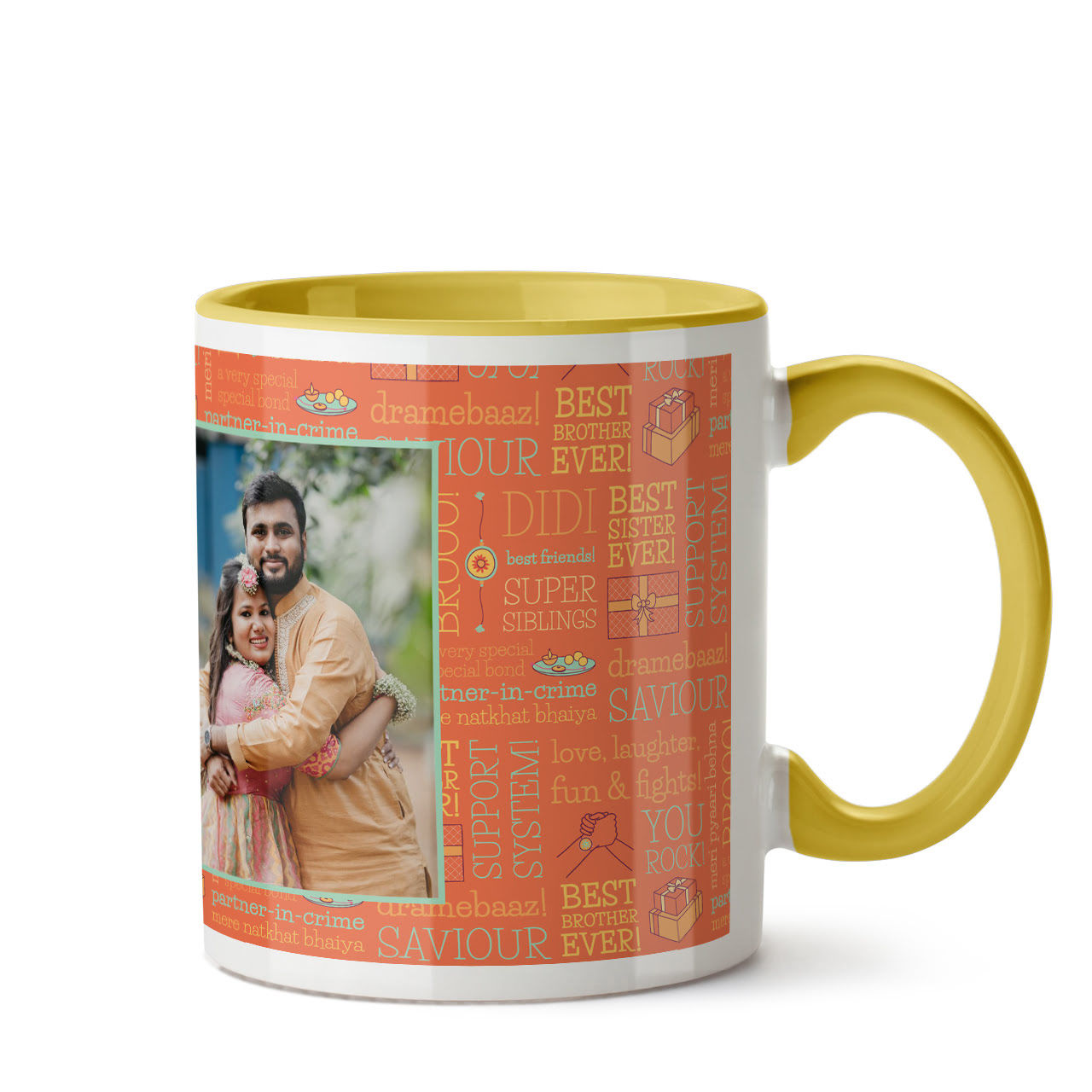 Personalized Inside Color Mugs - Inner Color Photo Mug