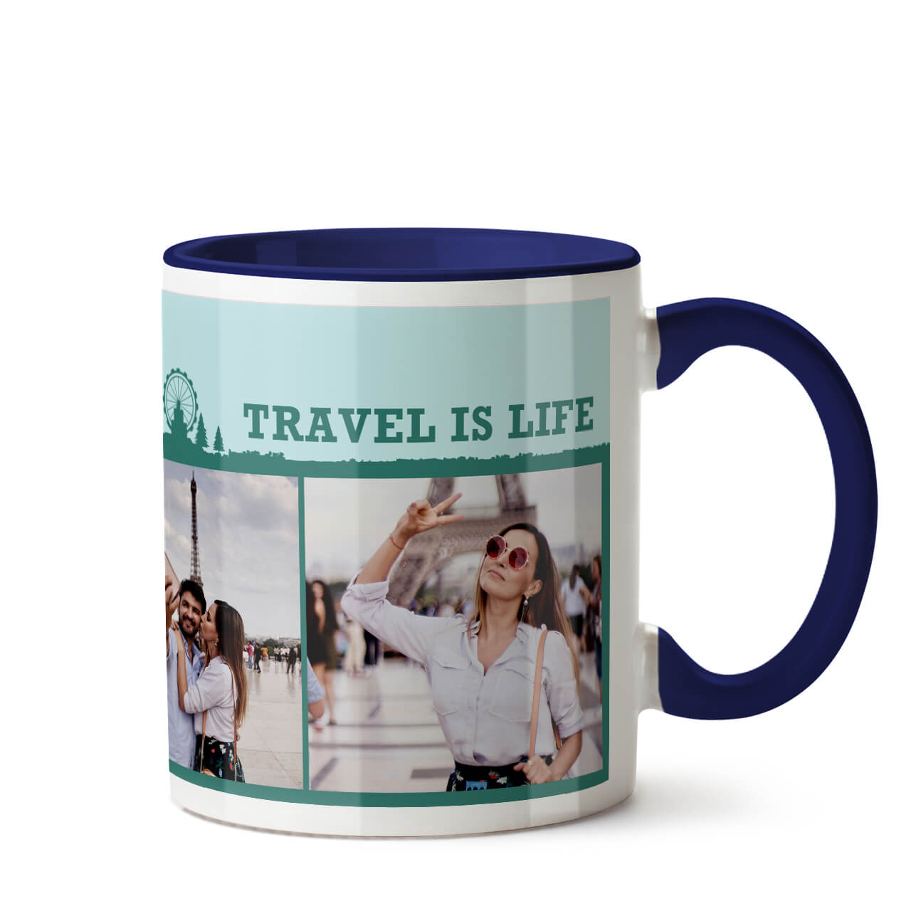 Personalized Inside Color Mugs - Inner Color Photo Mug
