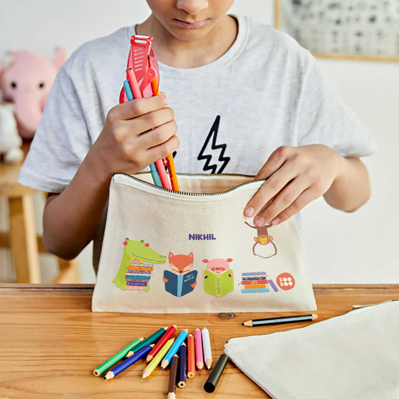 Animal Library Kids Pouch | Zoomin