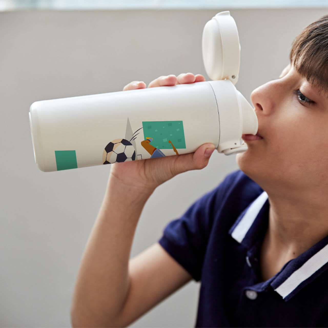 Football Goals Girl Insulated Water Bottle | Zoomin