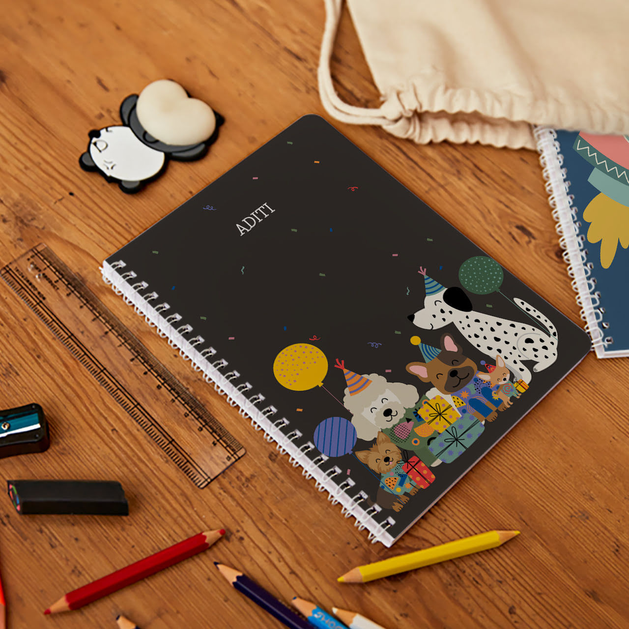 Paw Party Custom Spiral Notebook | Zoomin