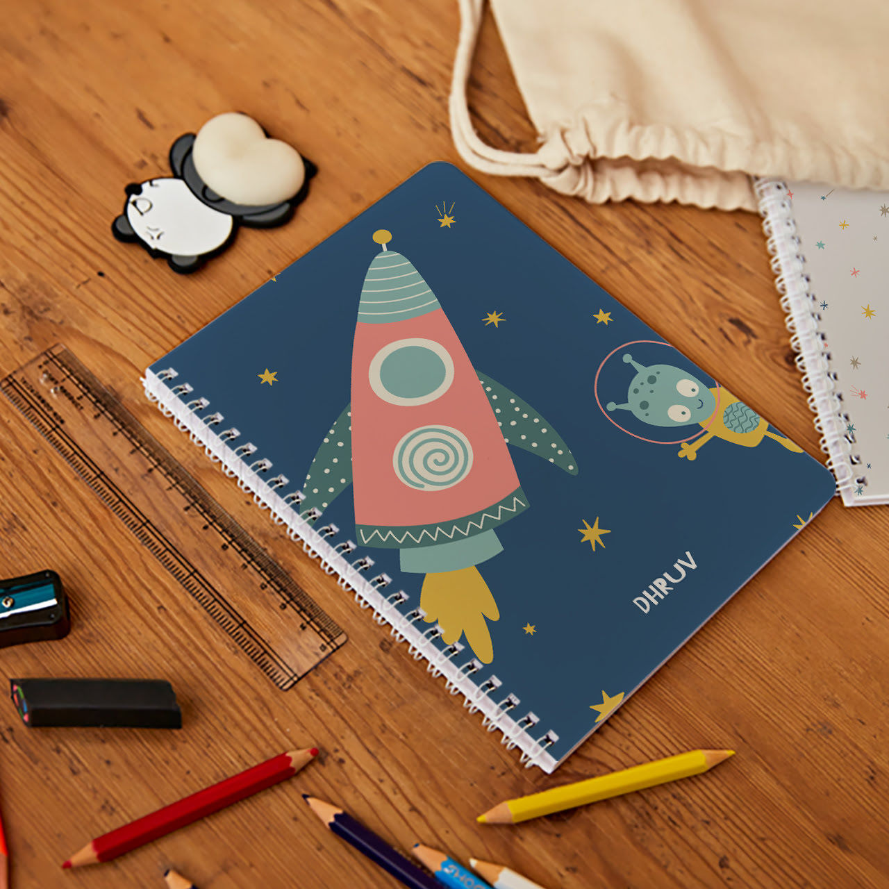 Space Explorer Custom Spiral Notebook | Zoomin
