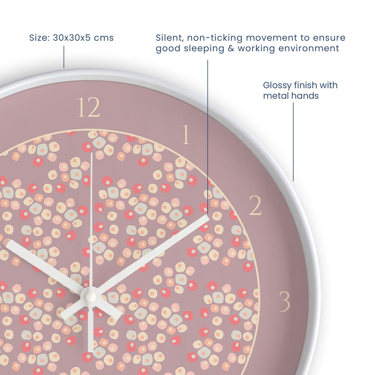 Amethyst Designer Wall Clocks | Zoomin