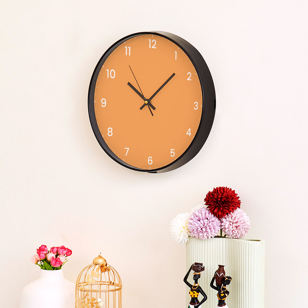 Orange Designer Wall Clocks | Zoomin