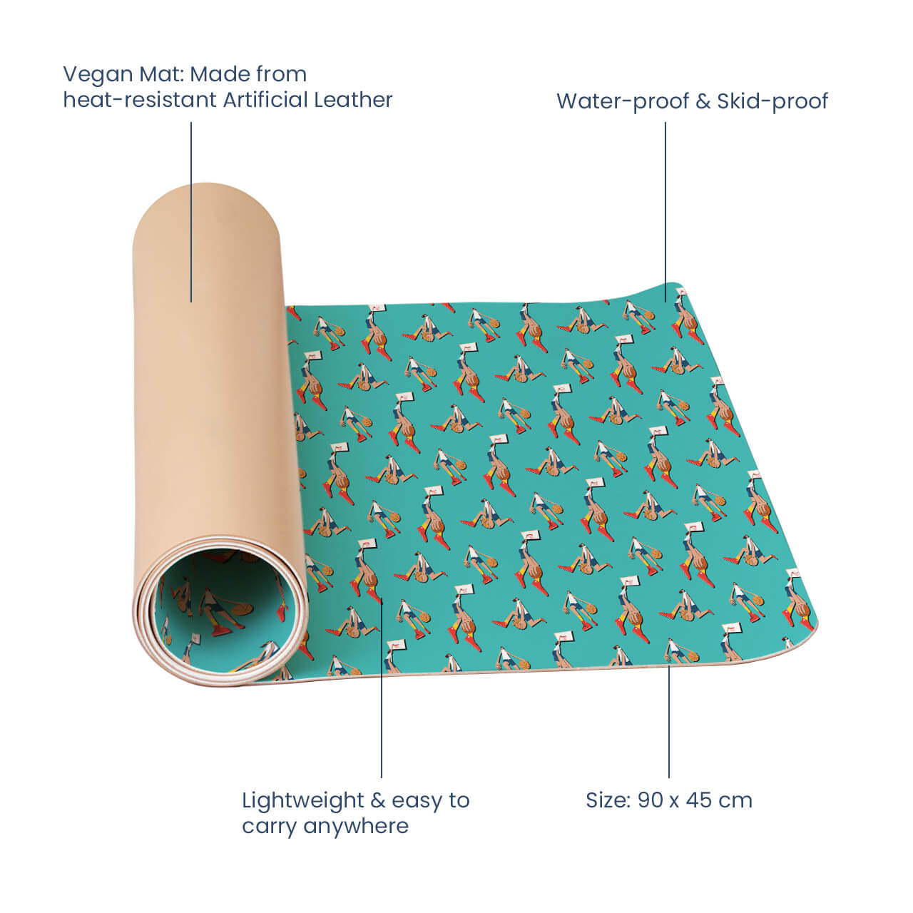 Desk Mats and Pads Basketball Craze Girl | Zoomin