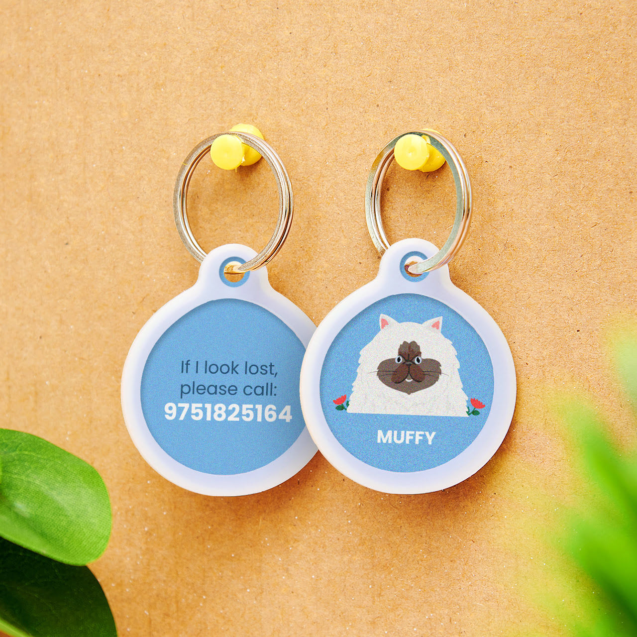 Himalayan Cat Personalized Dog Name Tags | Zoomin