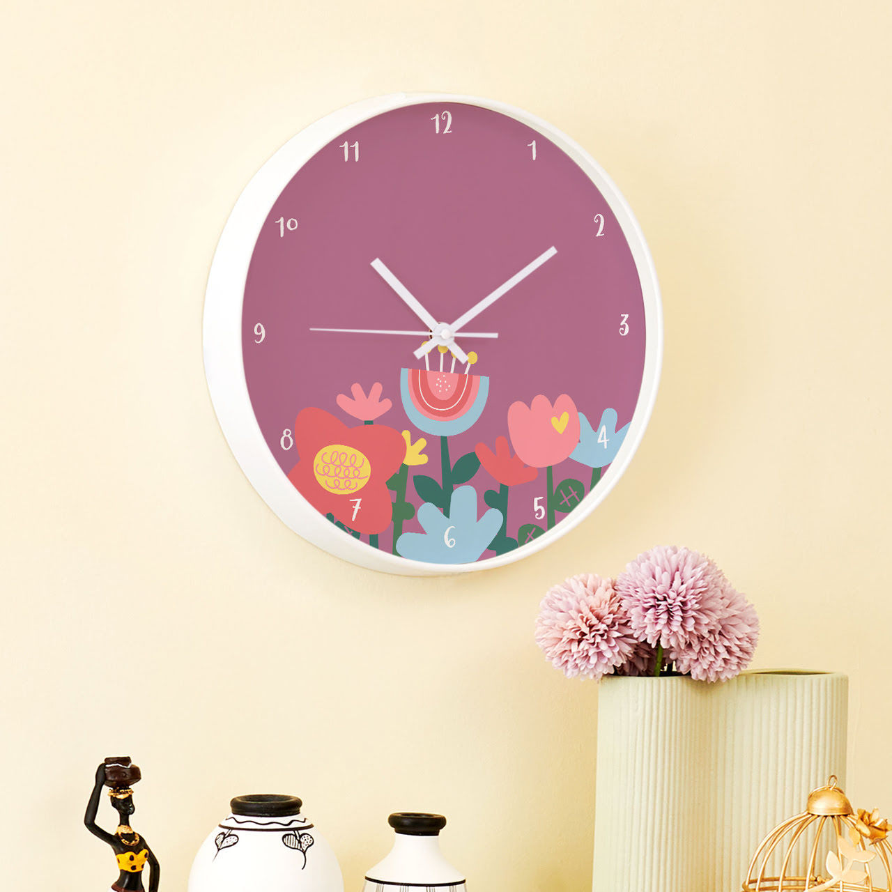 Flower Power Children's Wall Clock | Zoomin