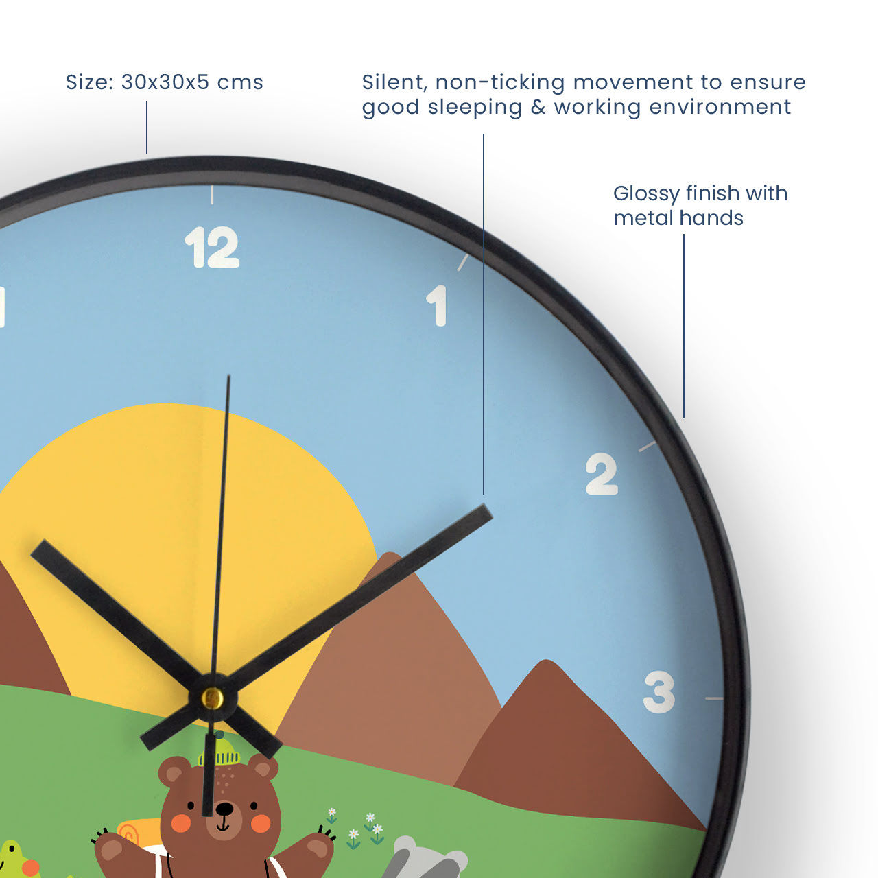 Into The Wild Children's Wall Clock | Zoomin