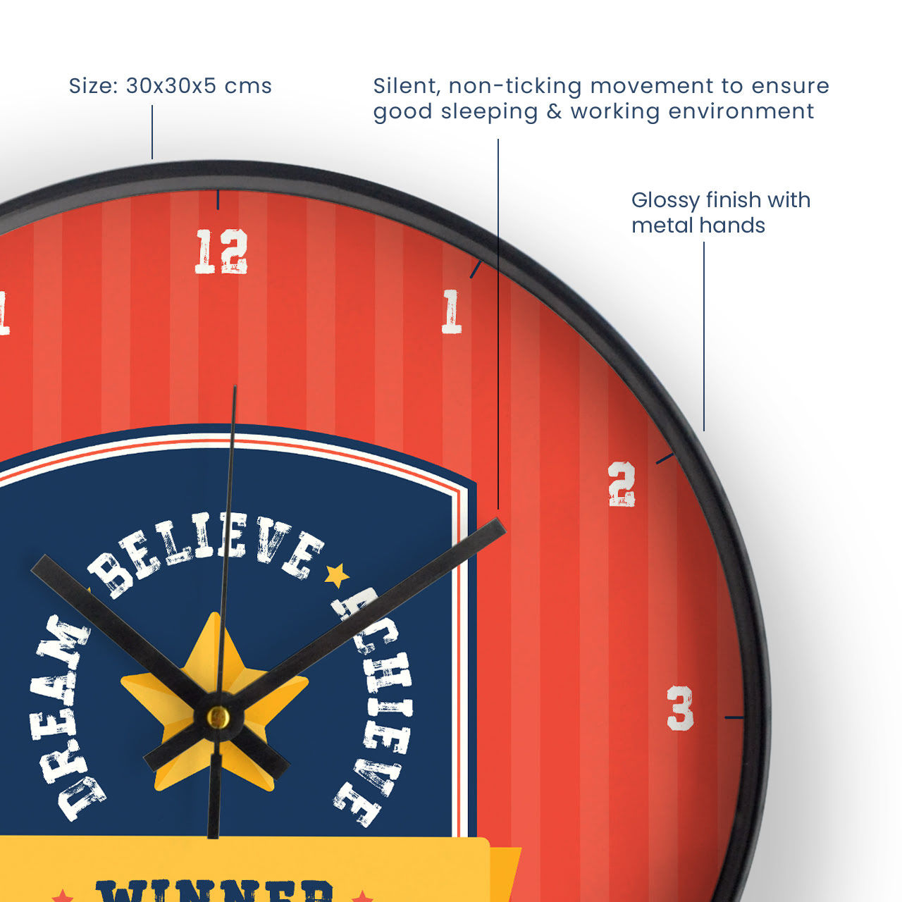 Children's Wall Clock Jersey Number | Zoomin