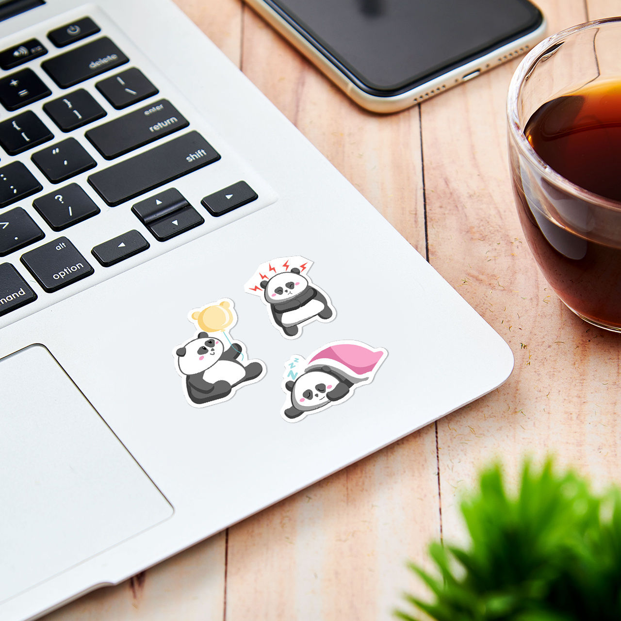 Panda Love Laptop Stickers | Zoomin