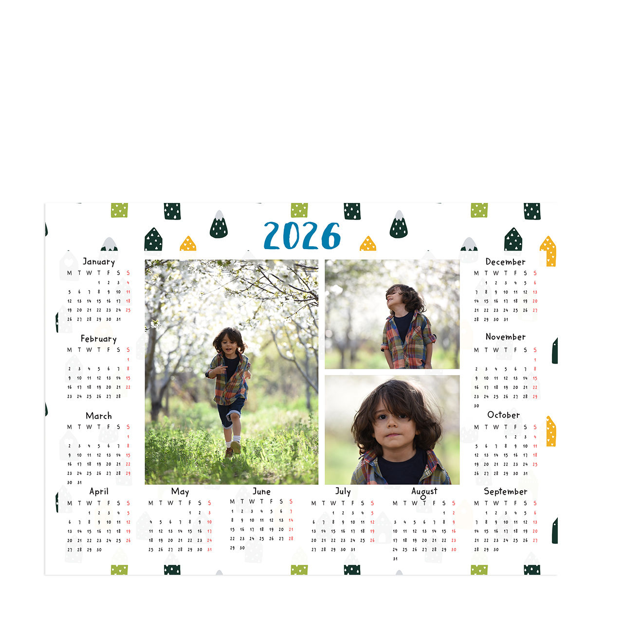 Magnet Photo Calendar 2025 - Magnetic Calendar for Fridge