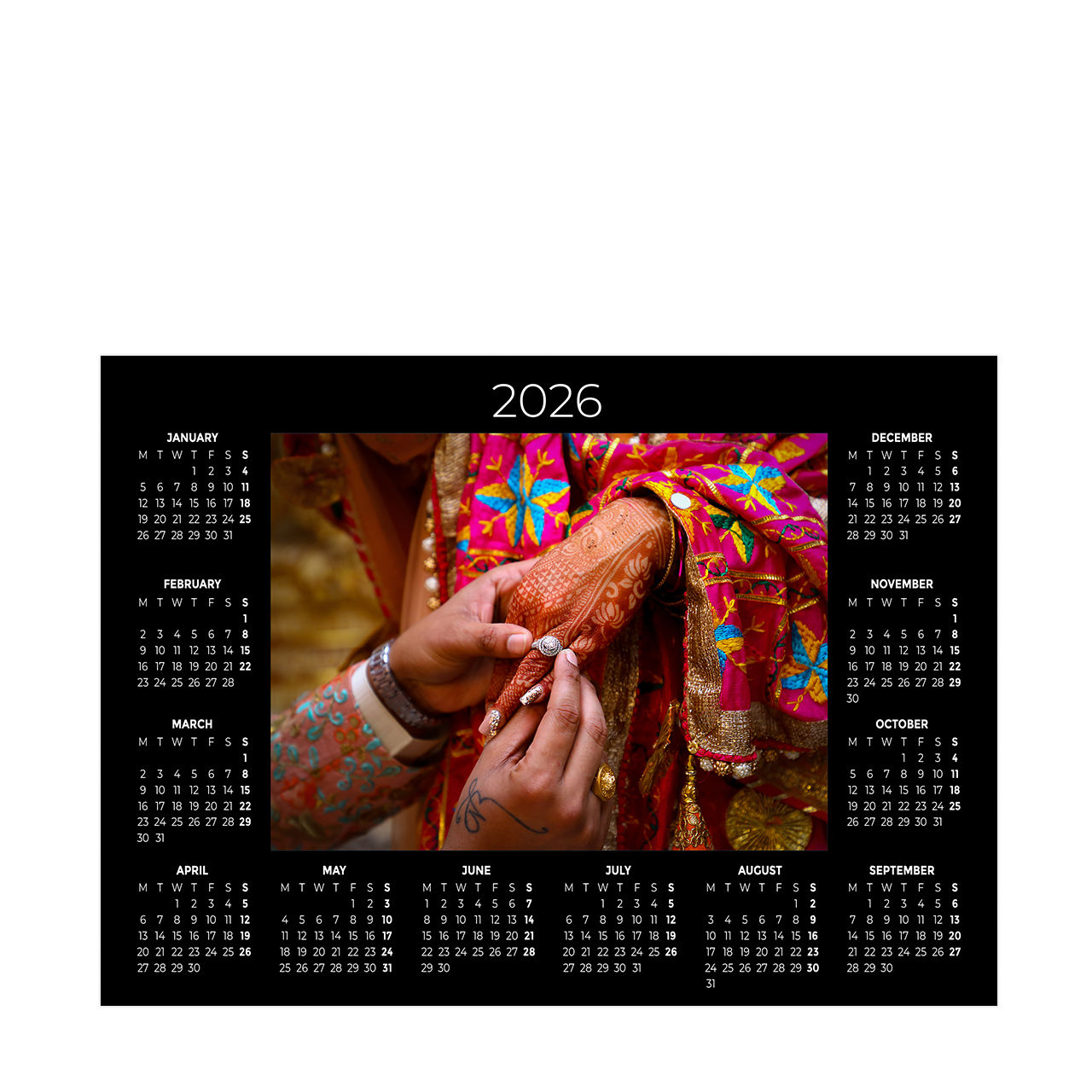 Magnet Photo Calendar 2025 - Magnetic Calendar for Fridge