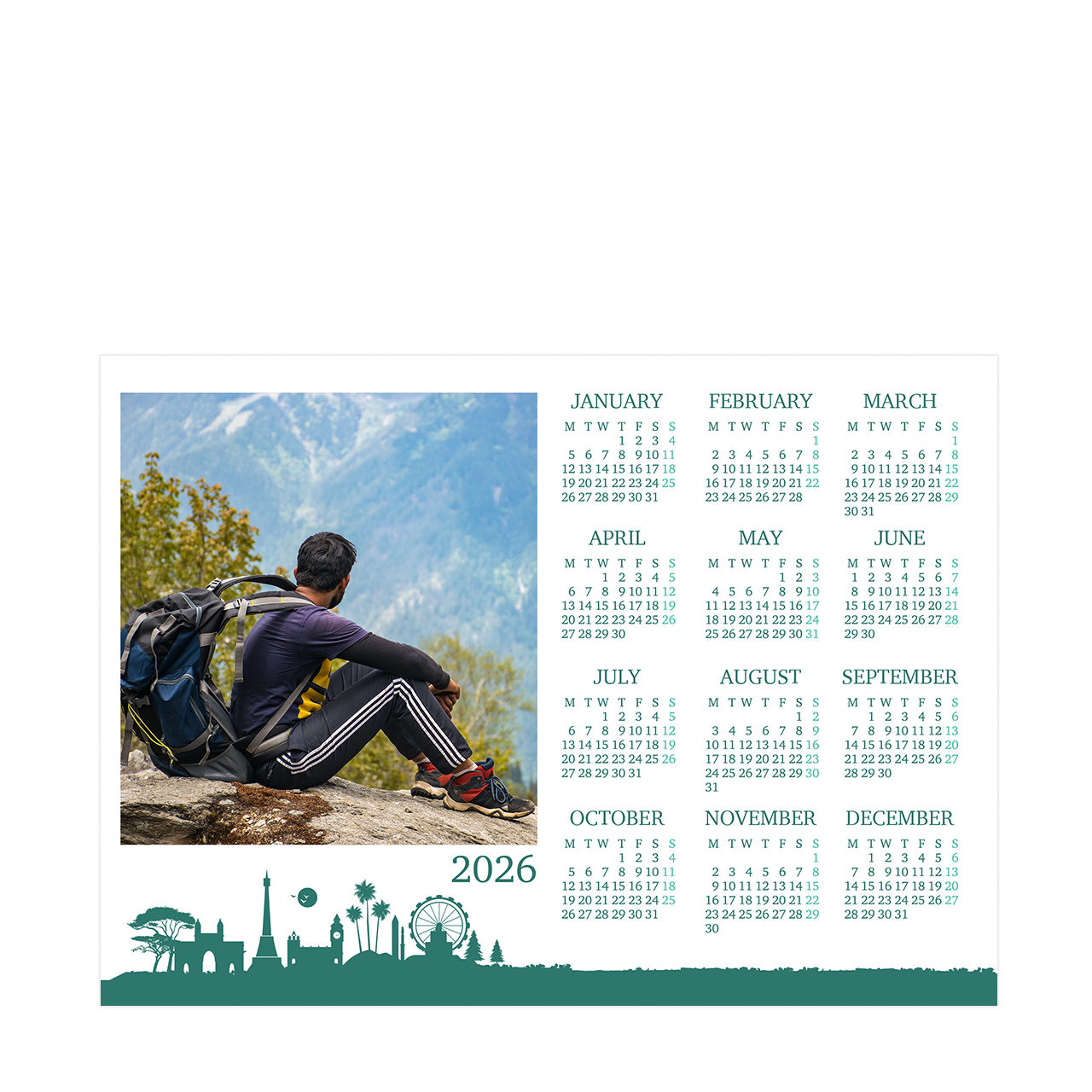 World Explorer Photo Magnet Calendar | Zoomin