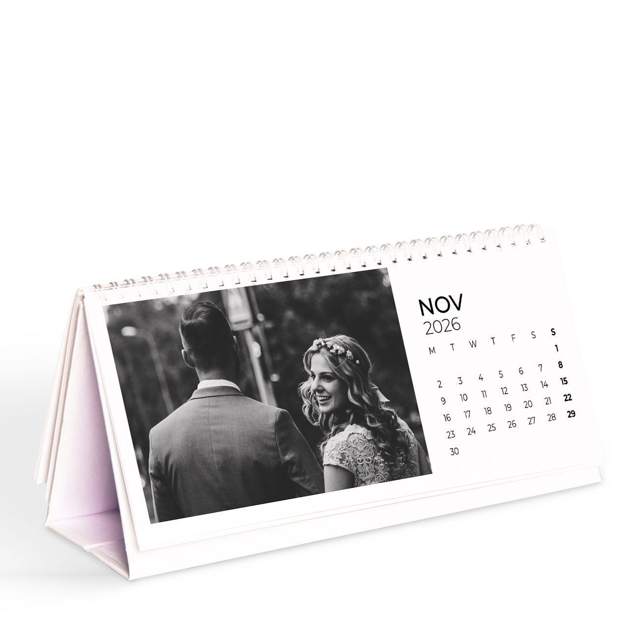 Classic White Desktop Calendar Landscape | Zoomin