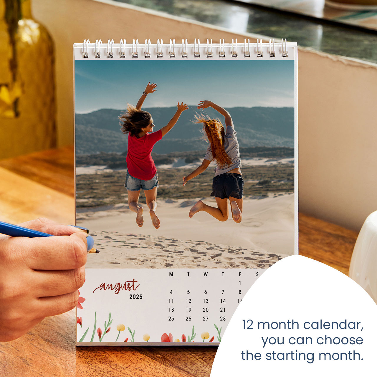 Floral Moments Mini Desktop Calendar | Zoomin