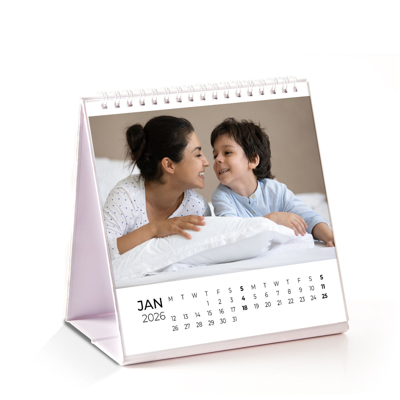 Classic White Custom Desktop Calendar (6x6) | Zoomin