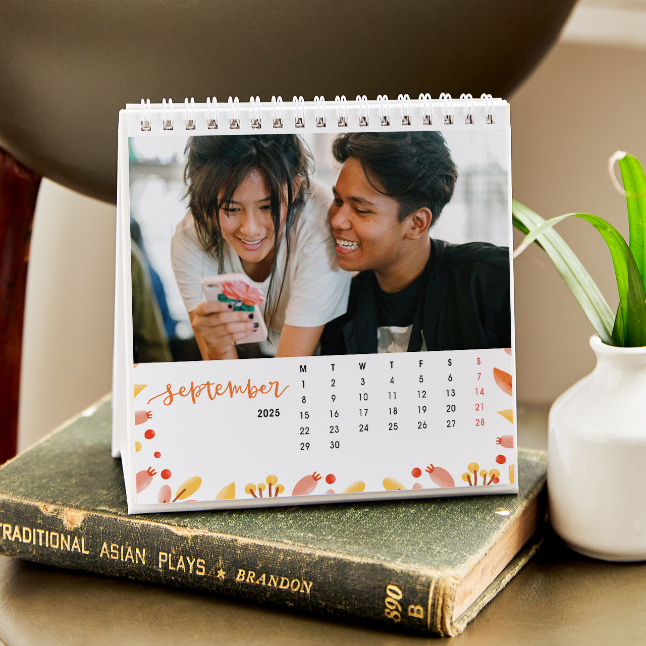 Floral Moments Custom Desktop Calendar (6x6) | Zoomin