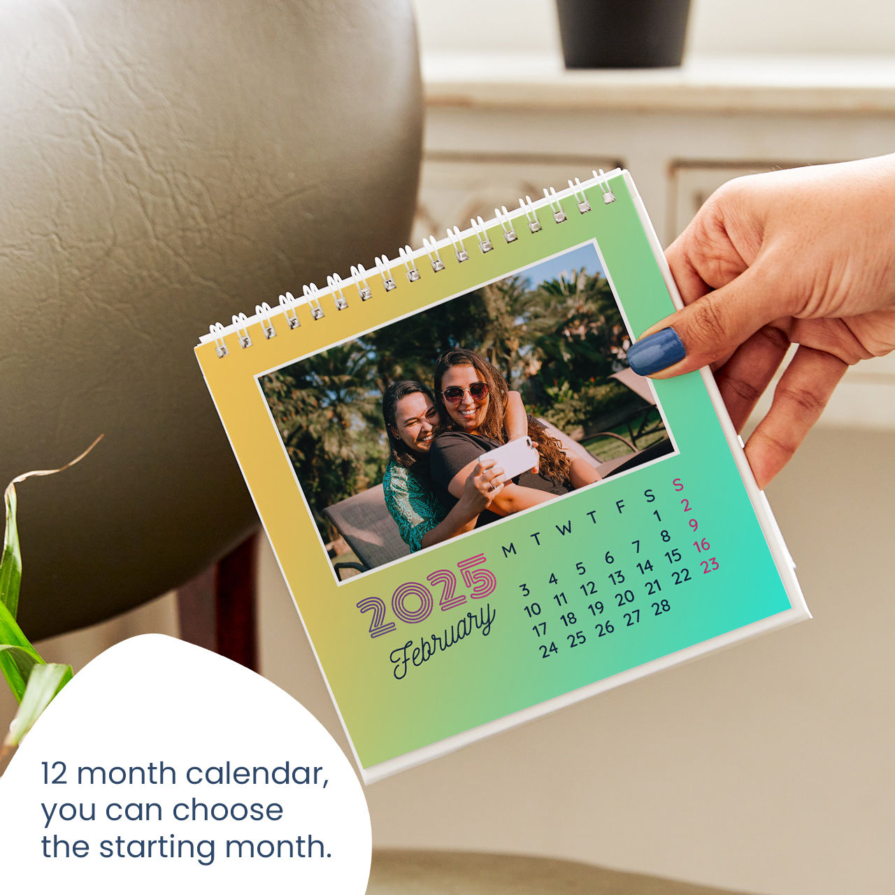 Squad Goals Custom Desktop Calendar (6x6) | Zoomin