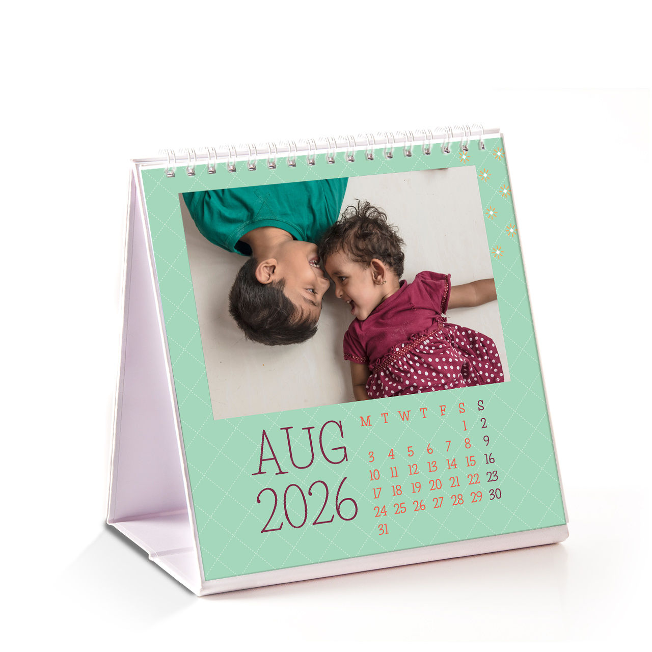 Super Siblings Custom Desktop Calendar (6x6) | Zoomin