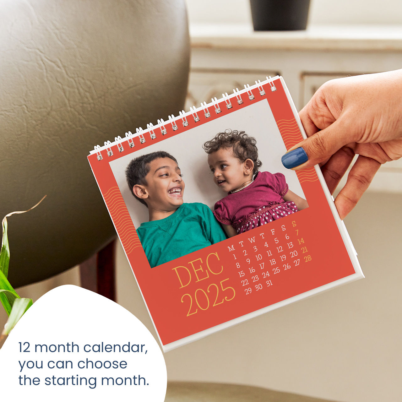 Super Siblings Custom Desktop Calendar (6x6) | Zoomin