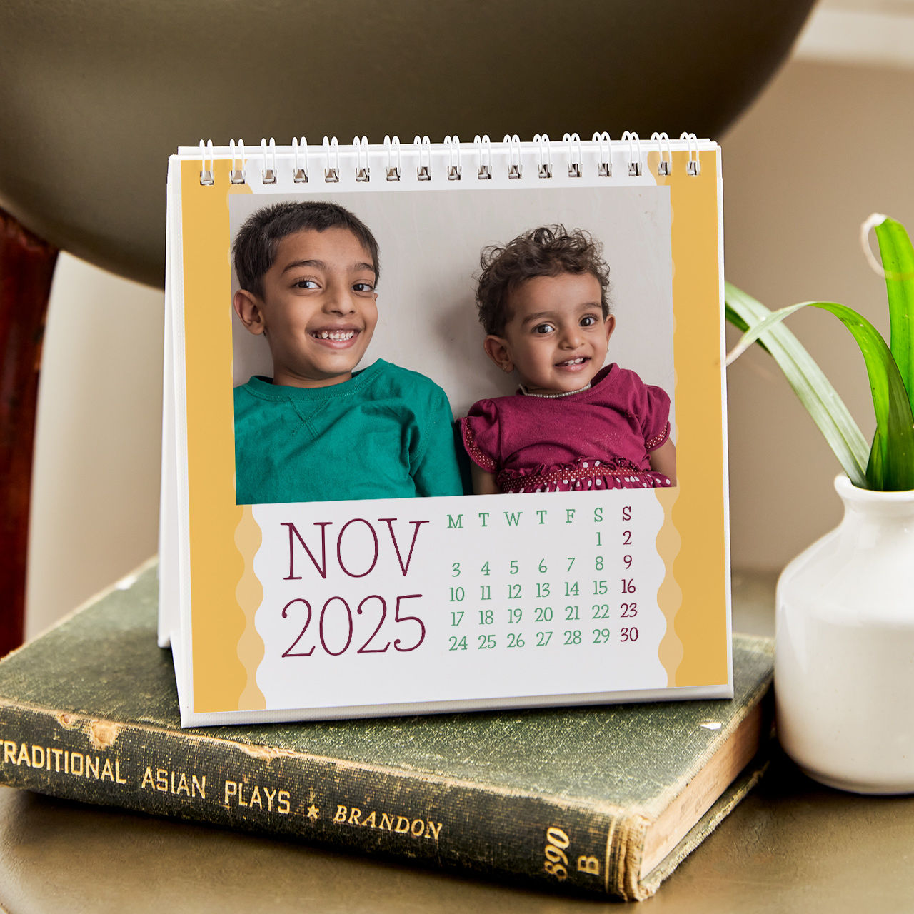 Super Siblings Custom Desktop Calendar (6x6) | Zoomin