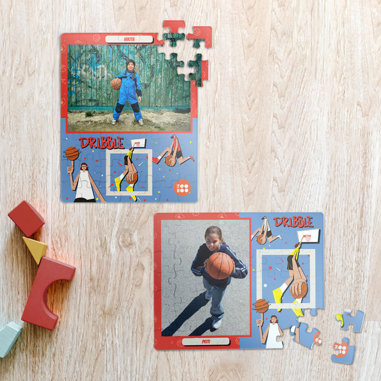 Basketball Fever Girl Custom Photo Puzzle | Zoomin
