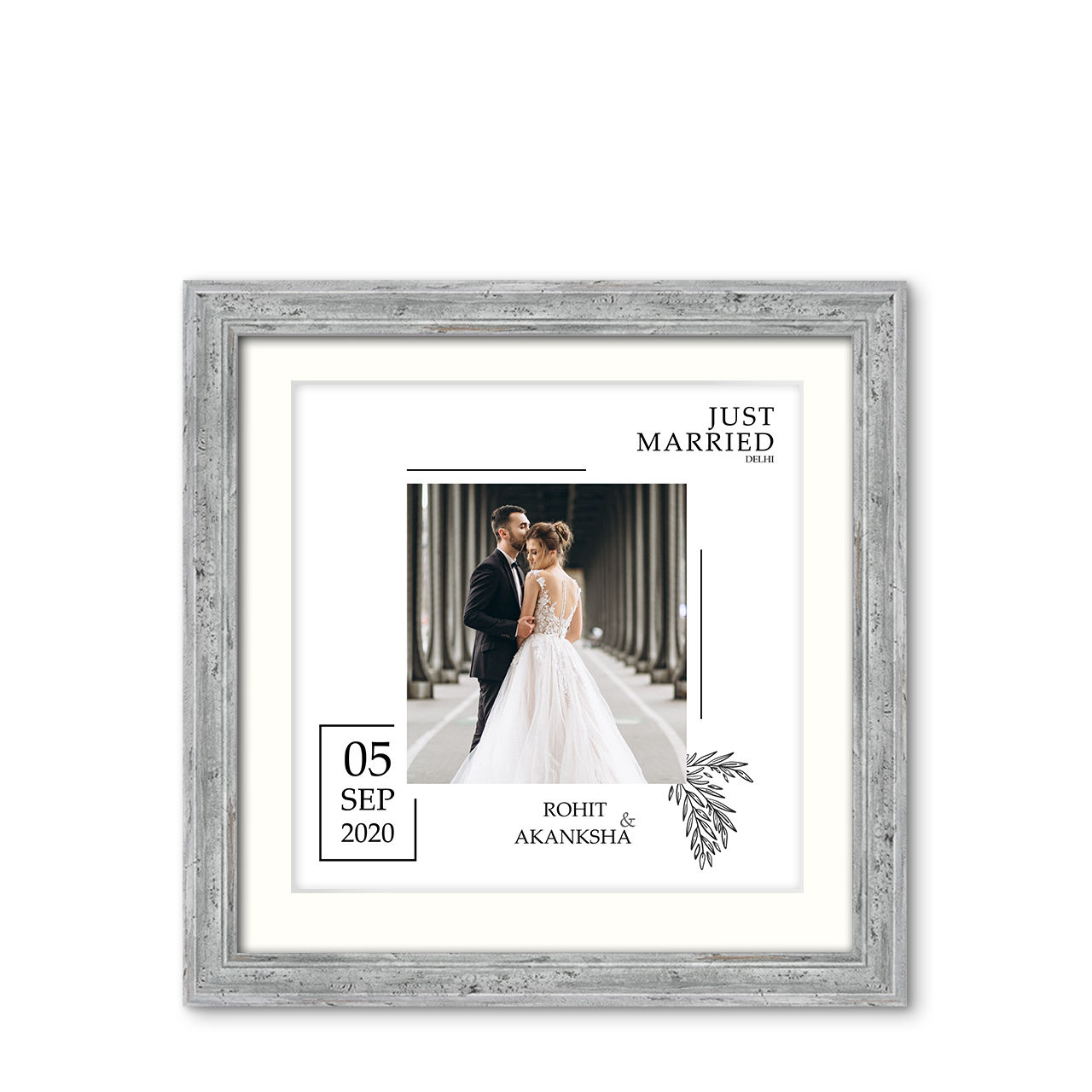 Custom Classic Achromatic Premium Photo Frame Online | Zoomin