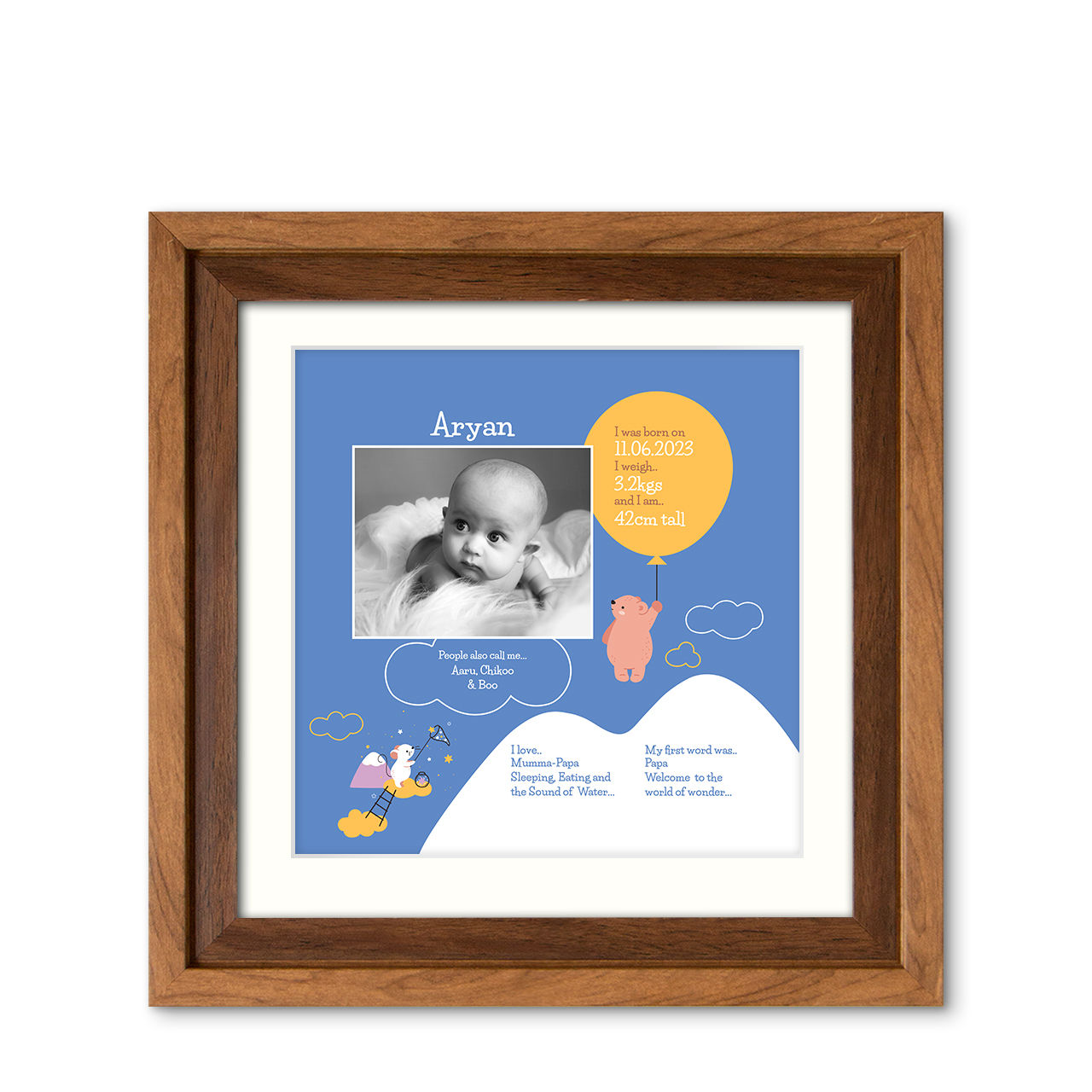 Baby's Firsts Classic Wood Frames | Zoomin