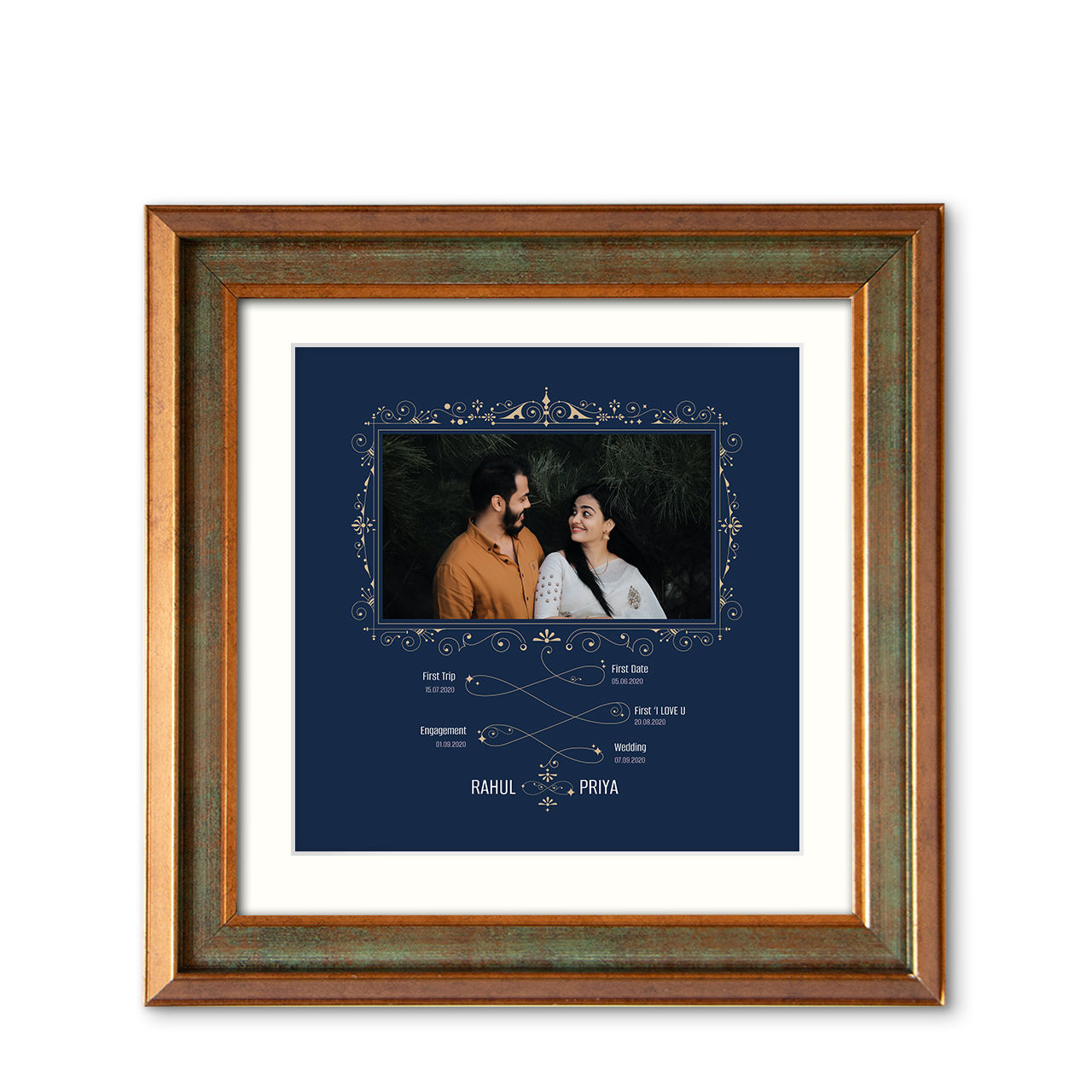 Metallic brush framed print | customized framed prints | Zoomin