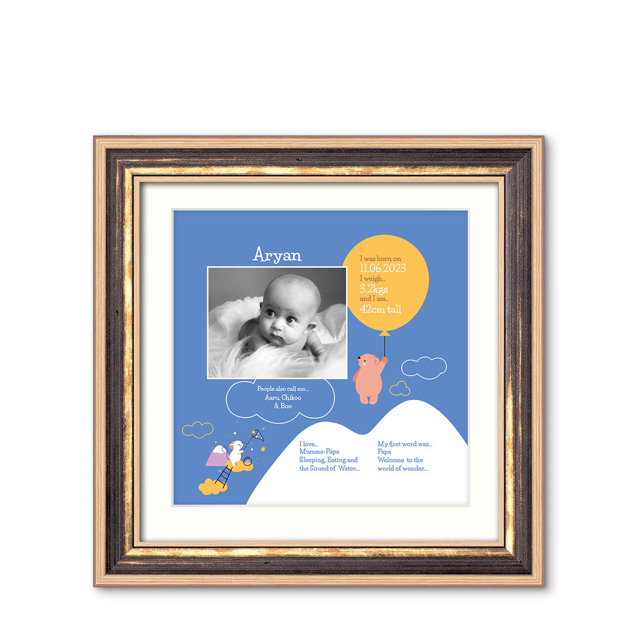 Custom Premium Modern Chestnut Photo Frame Online | Zoomin