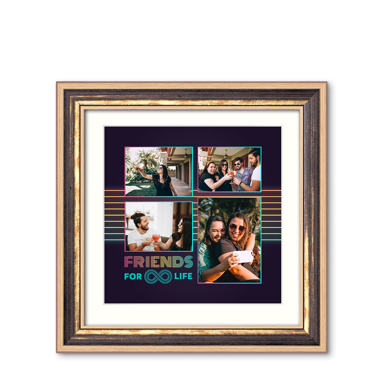 Squad Goals Modern Chestnut Photo Frame | Zoomin