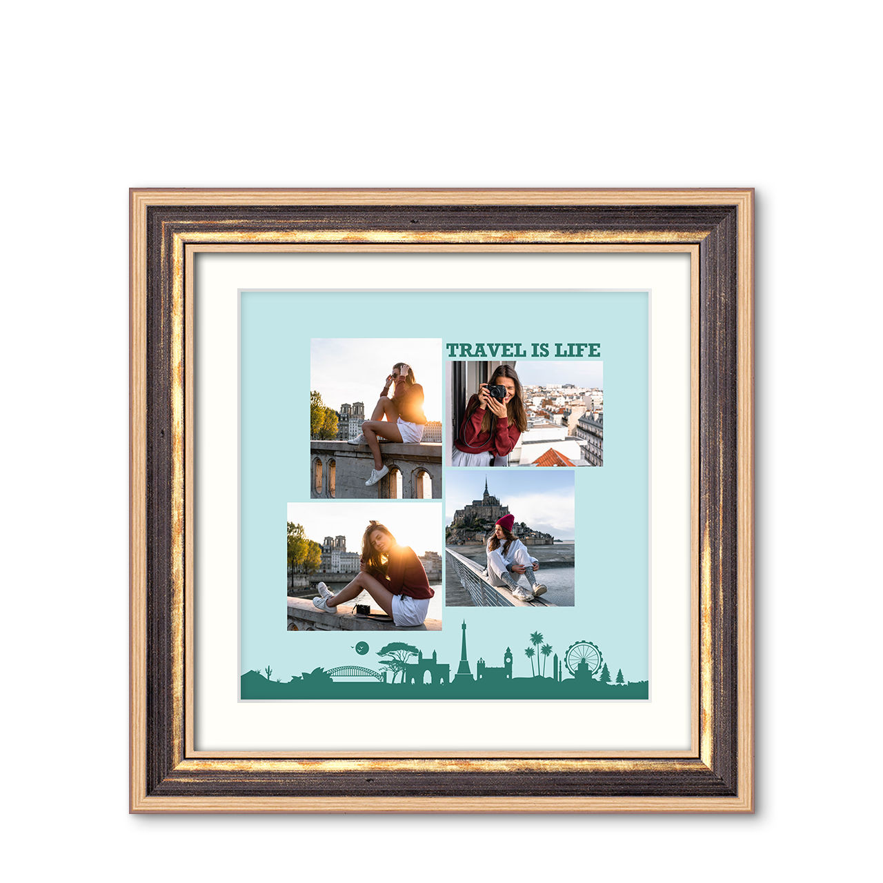 World Explorer Modern Chestnut Photo Frame | Zoomin