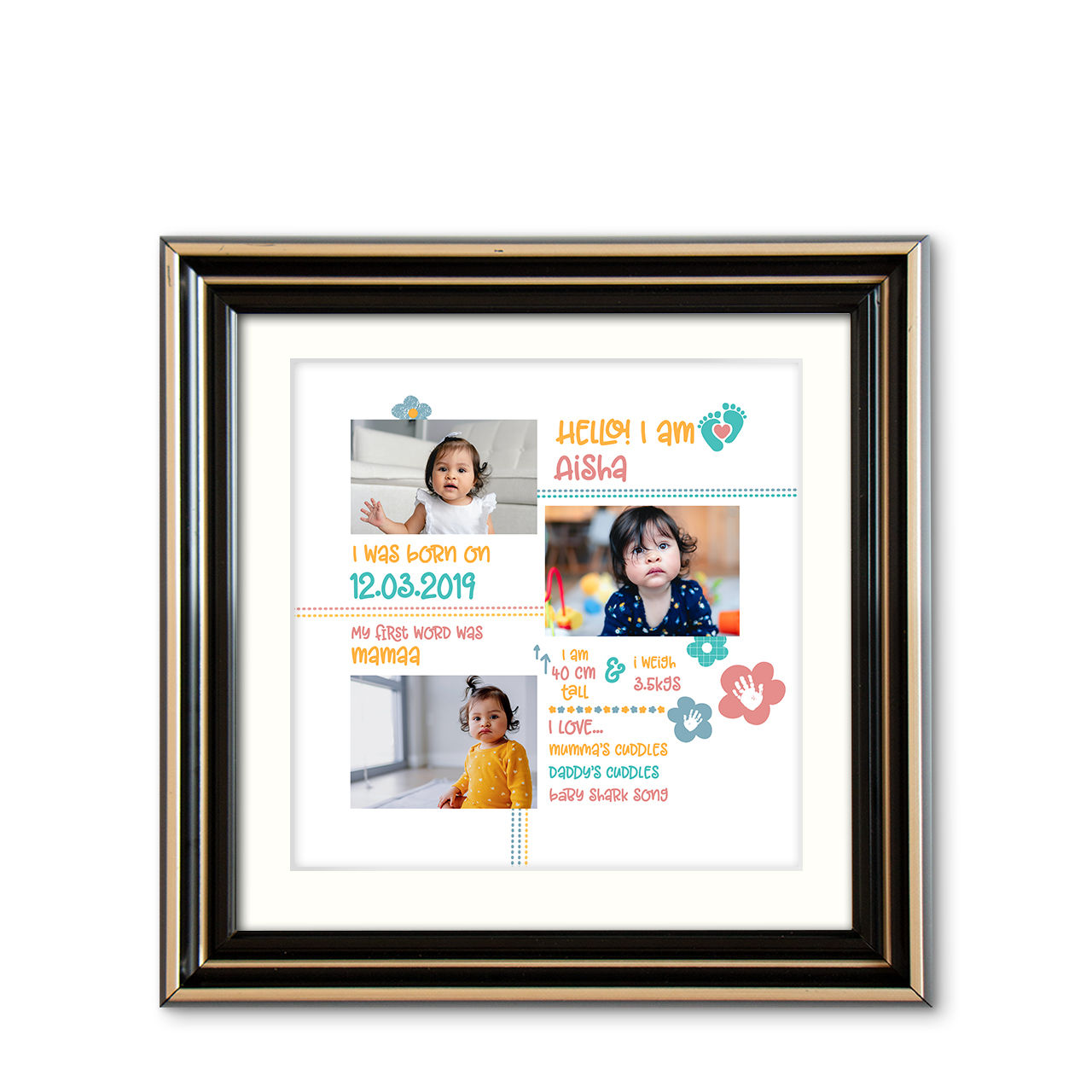 Baby's Milestones Modern Frames | Zoomin