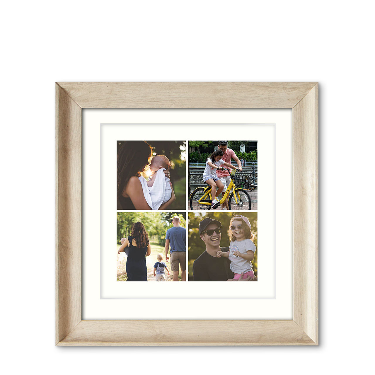 4-Photo Grid Natural Wood Frames | Zoomin