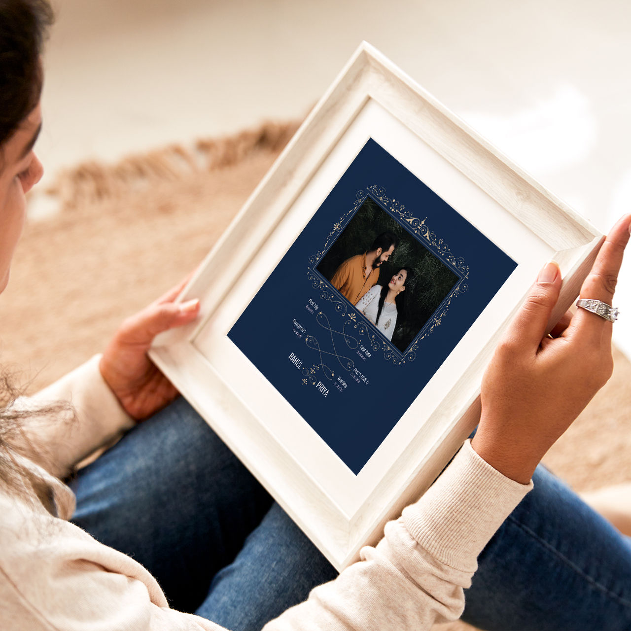 Couples Milestones Natural Wood Frames | Zoomin